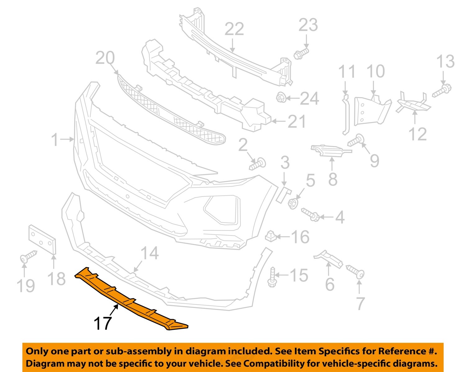 HYUNDAI OEM 19-20 Santa Fe Front Bumper Grille-Skid Plate 86577S2000 | eBay