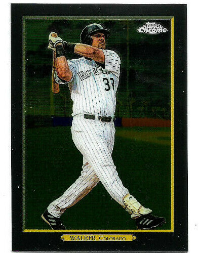 2020 Topps Update LARRY WALKER chrome parallel Turkey red colorado trc ...