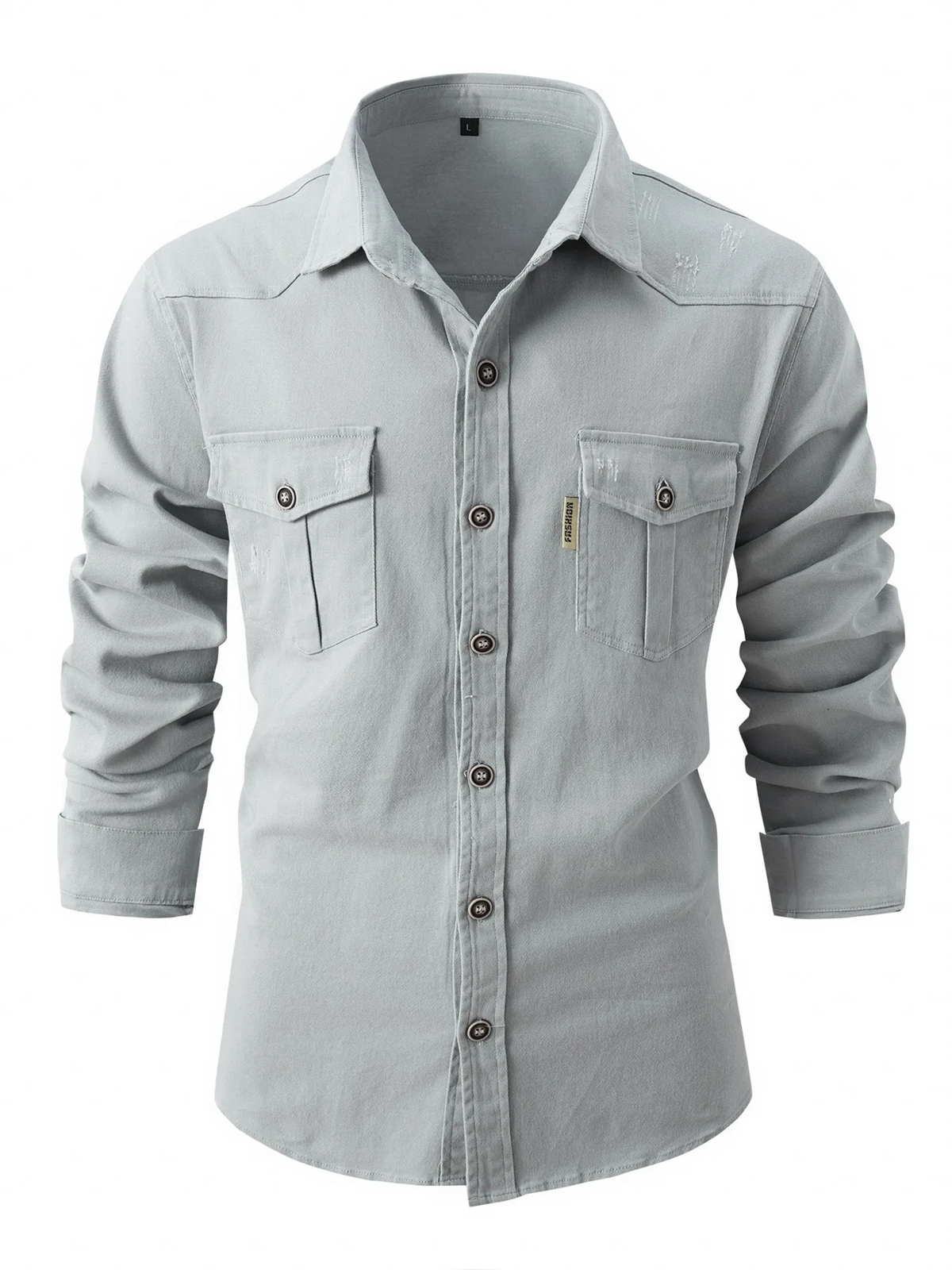 Men's Long Sleeve Shirt Casual Comfortable Fit Figure Lapel Straight ...