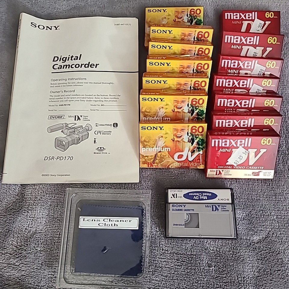 Sony DSR-PD170 MINI DV DVCAM 3CCD LOW HOURS Digital Camcorder Video ...
