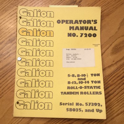 Manuals & Books - Roller Operators
