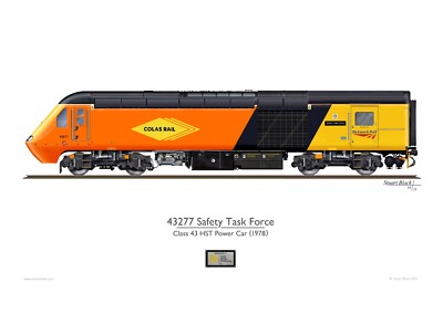 Class 43 HST power car 43277 'Safety Task Force' (Colas) - Print - NEW ...