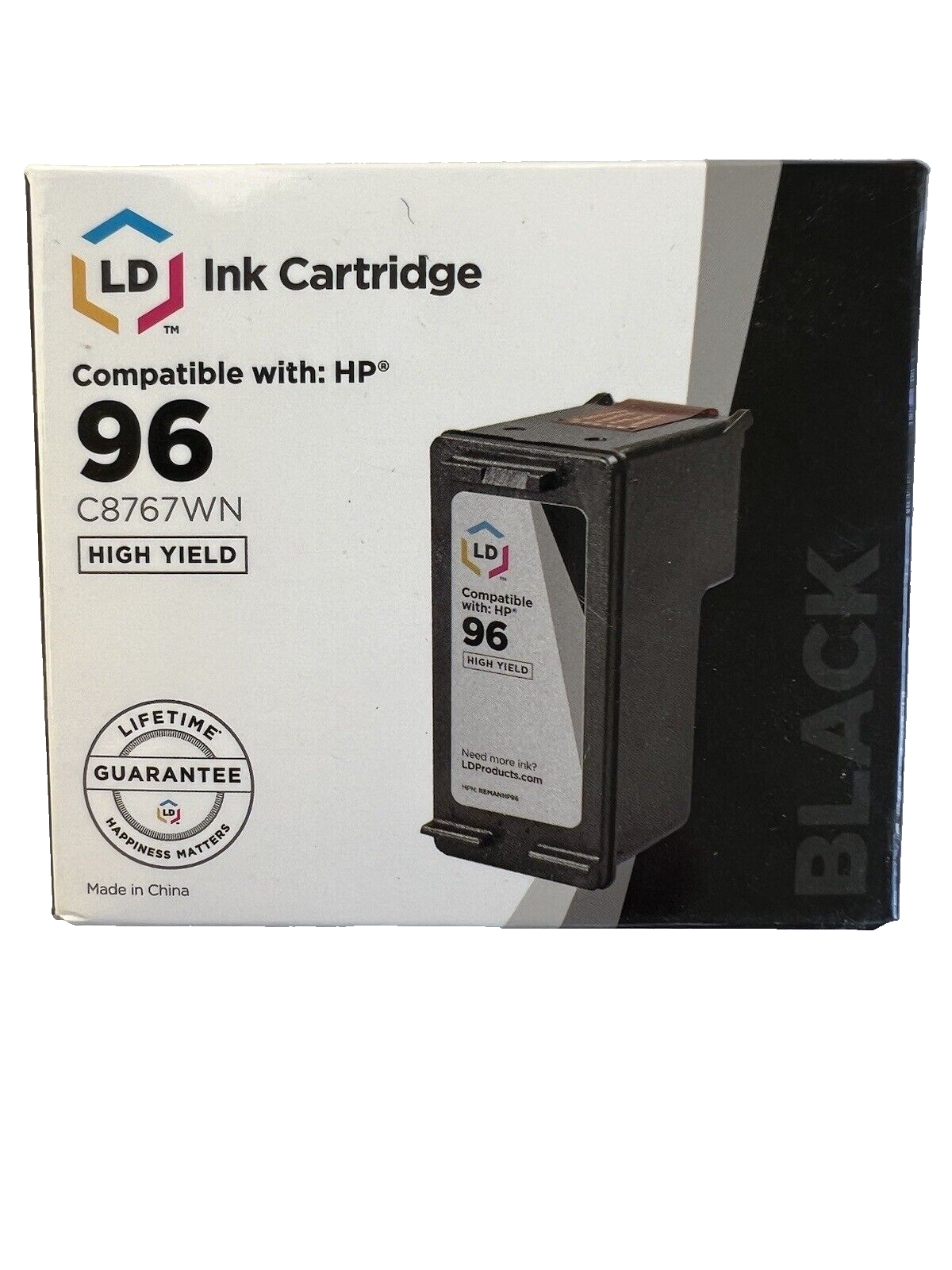 LD 96 Black Ink Cartridge Compatible w HP 96 High Yield C8767WN New in ...