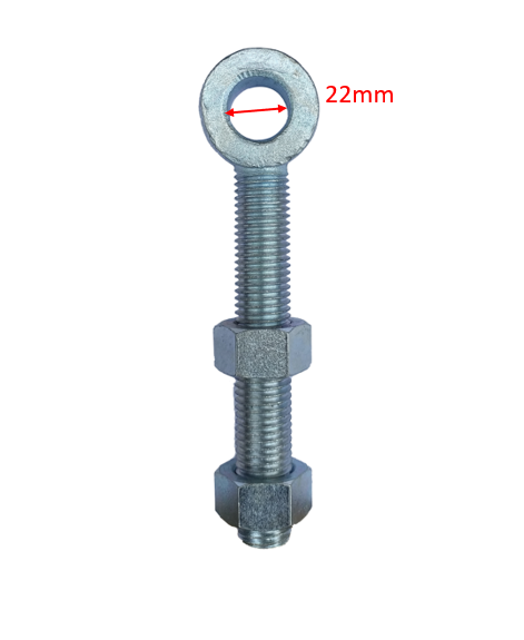 Pair of Adjustable Gate Eye Bolts +Nuts Zinc 10mm 12mm 16mm 19mm 22mm ...