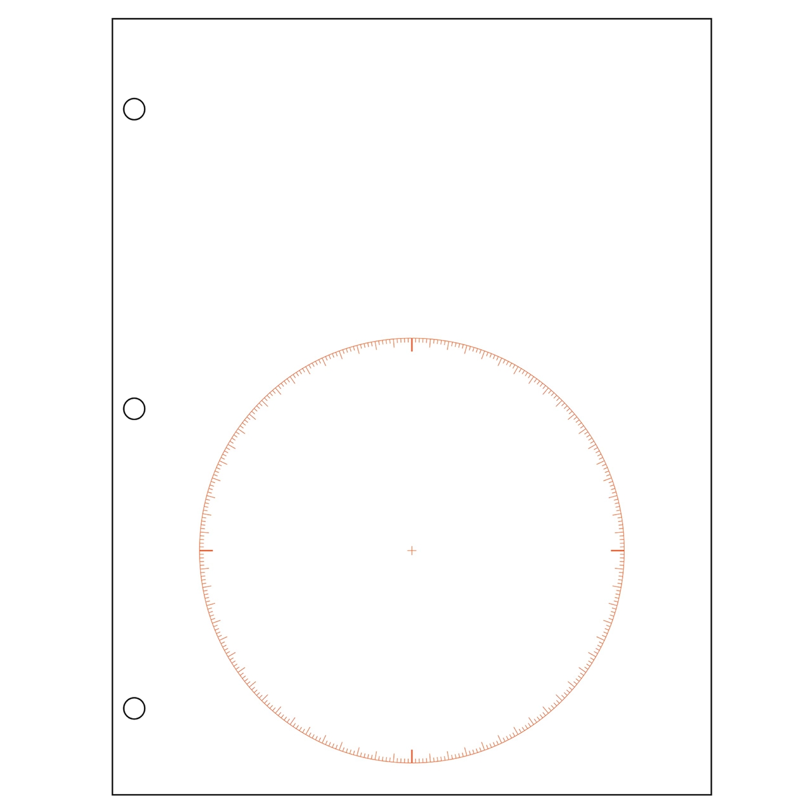 - Circle Graph Paper, 1 Circle Graph on Lower Half, Graduated Every ...