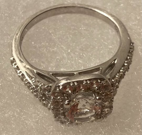Vintage Sterling Silver Ring, SK9, Nice Platinaire Diamond Ring, Tested ...