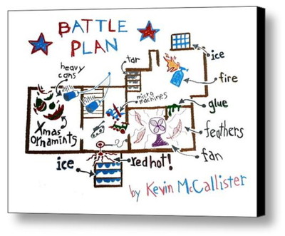 Framed 9X11 inch Home Alone Kevins Battle Plan Prop Poster Art Print | eBay