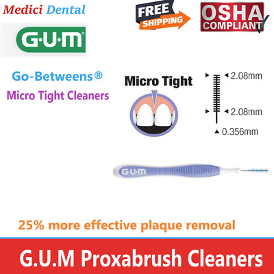 Dental GUM Go-Between Proxabrush Cleaners Micro Tight Cleaners, 36/Box ...