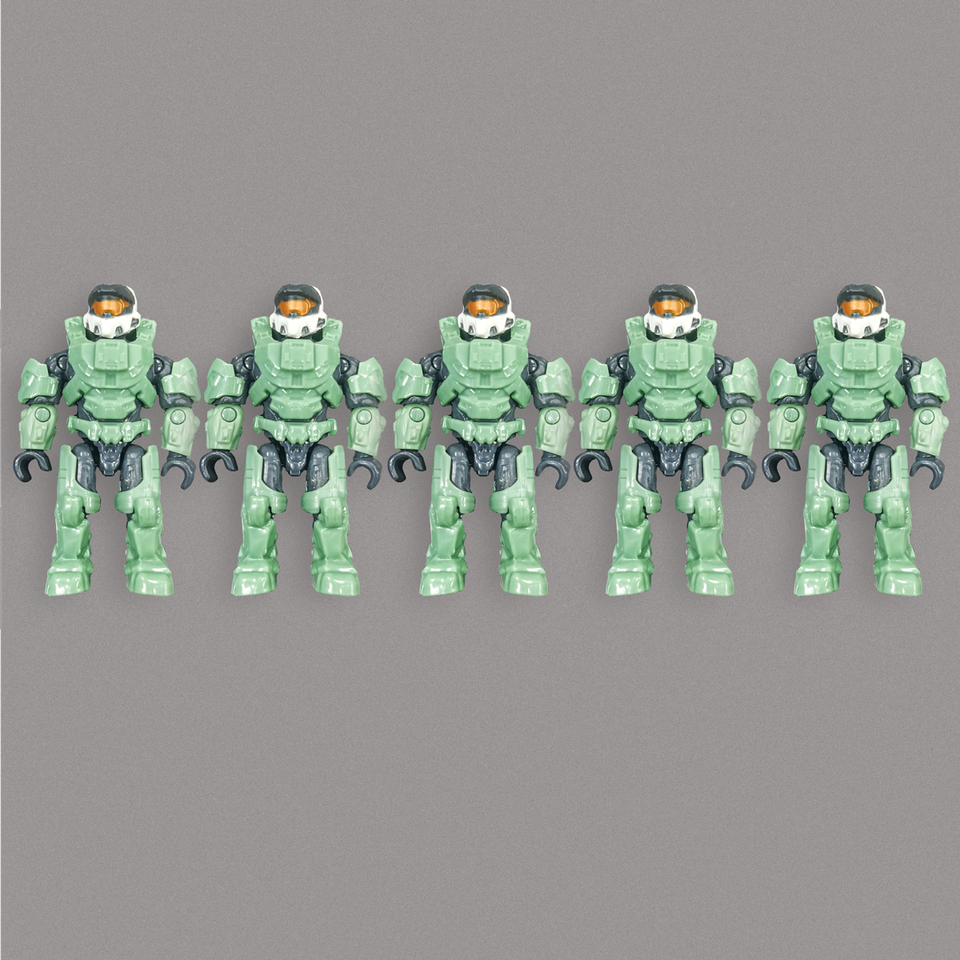 5X Mega Construx Halo Spartan Master Chief Odst Marine Elite Councilor ...