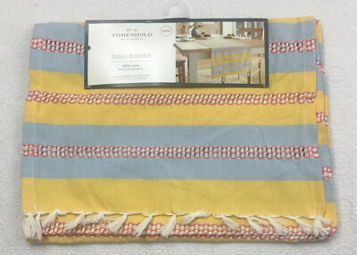Threshold Table Runner 14" x 72" Multi-Color for Dinning Room Entryway ...
