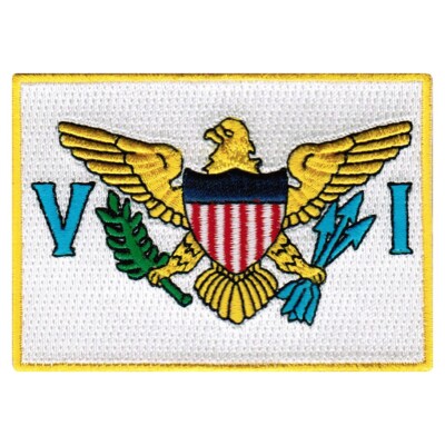 US VIRGIN ISLANDS FLAG PATCH EMBLEM USVI embroidered iron-on TRAVEL ...