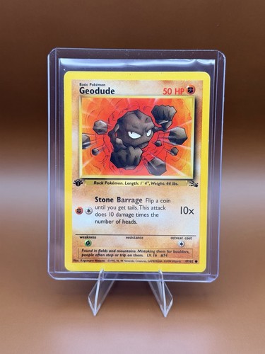 Geodude Fossil Regular 1st Edition 47/62 Pokemon | eBay