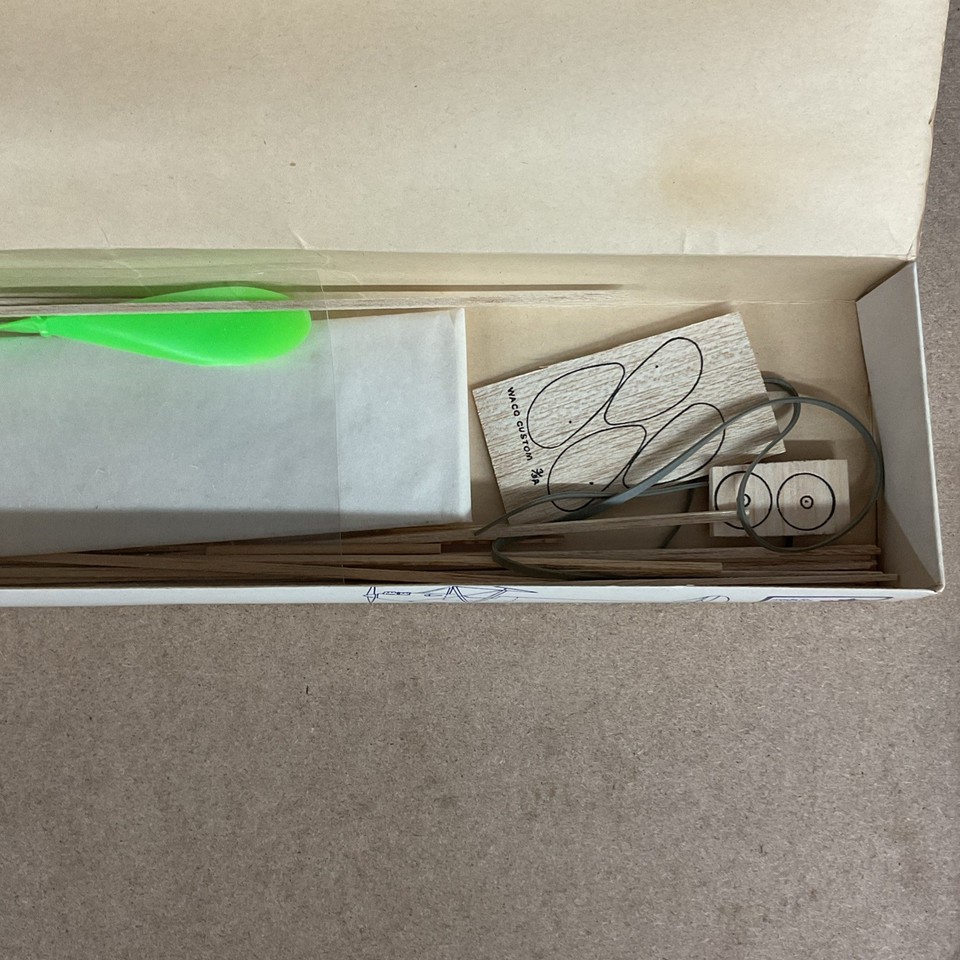 Vintage Easy Built Models Waco Custom Kit No FF-32 Balsa Flying Printed ...