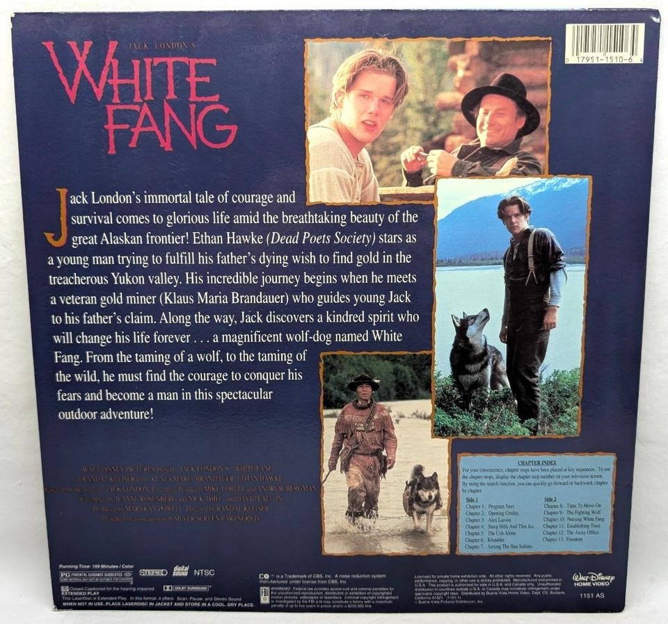 White Fang (Laserdisc, 1993) 1151 AS | eBay UK
