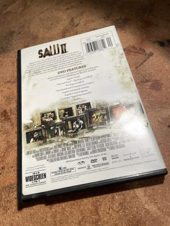 Saw II DVD Widescreen Edition Blockbuster Case | eBay