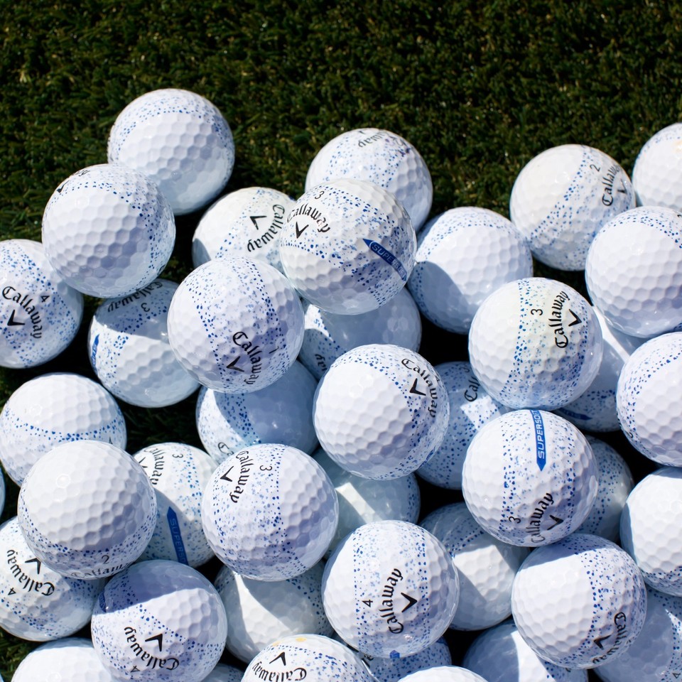24 Callaway Supersoft Blue Splatter 360 Used Golf Balls 5A/4A - FREE ...