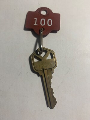 Vintage College Dorm room Hotel Motel Room Key Fob with Key #100 | eBay