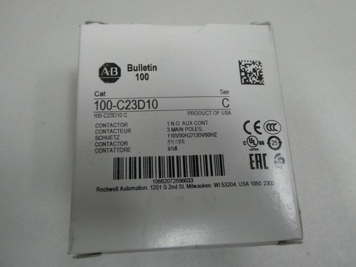 Allen Bradley 100-C23D10 Ac Contactor 120v-ac 30a Amp 15hp ...