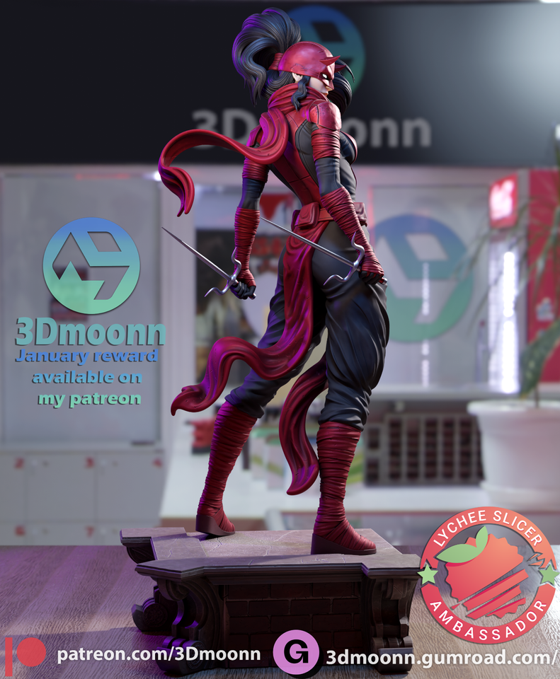 Elektra - Marvel - Model Kit Painted/Unpainted 3d Print GK Statue | eBay