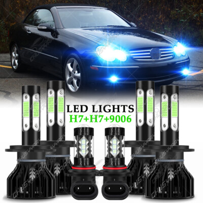 For Benz CLK320 CLK500 2004-2005 6x Combo Front LED Headlight Fog Light ...