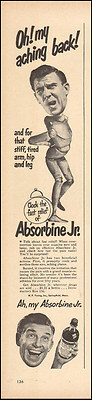 1950 Vintage ad for Absorbine Jr.Art Medication First Aid Humor (052317 ...