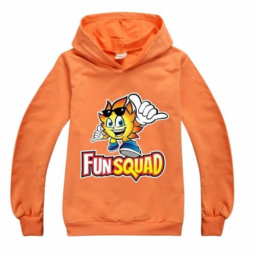 Kids Fun Squad Gaming Print Long Sleeve Hoodie Hooded Tops Jumper ...
