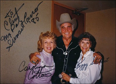 SUNSET CARSON - AUTOGRAPHED INSCRIBED PHOTOGRAPH 1985 WITH CO-SIGNERS ...