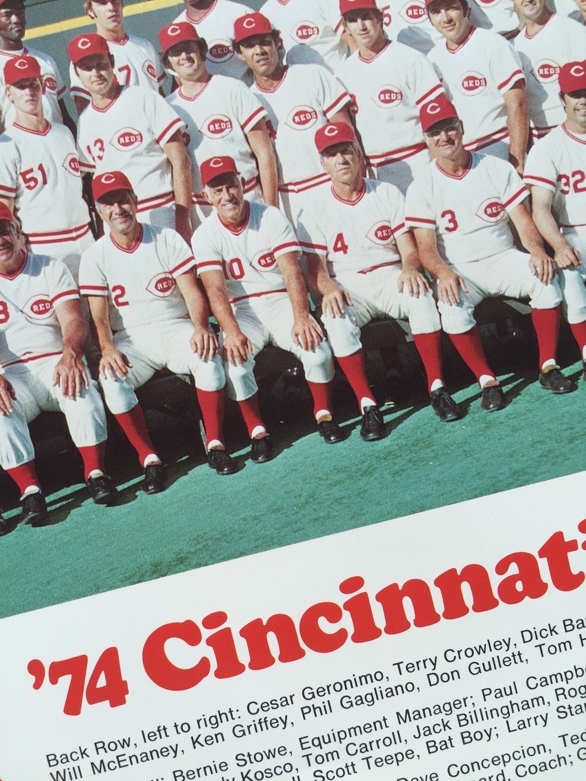 Collectible 1974 Cincinnati Reds 8-1/2"x10" Glossy Color Photograph w ...