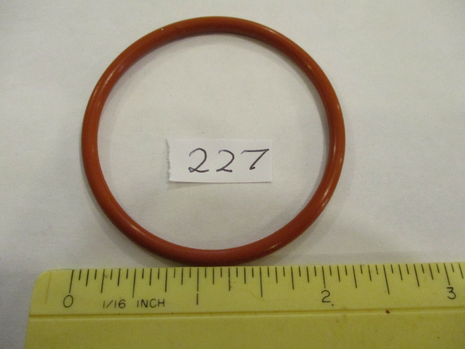 227 Silicone O-ring 70 durometer. 2-1/8" ID x 2-3/8" OD x 1/8" thick ...