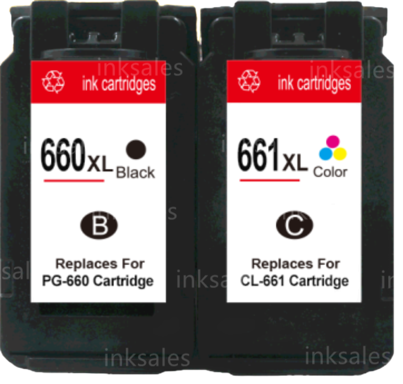 2x Generic PG-660XL CL-661XL Ink For Canon TR7060 TS5360 TS5365 TR7060a ...