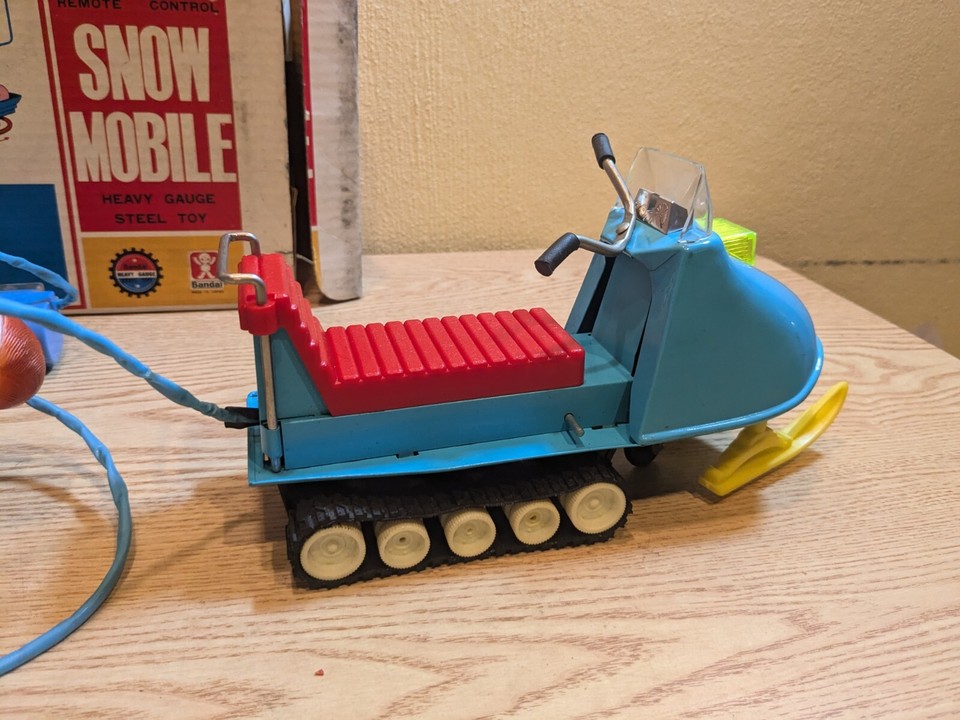 BANDAI Battery Operated Remote Control Snowmobile Toy with Original Box ...