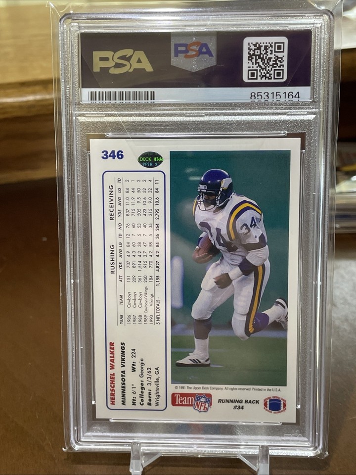 Herschel Walker AUTO PSA/DNA Certified 1991 UD | eBay