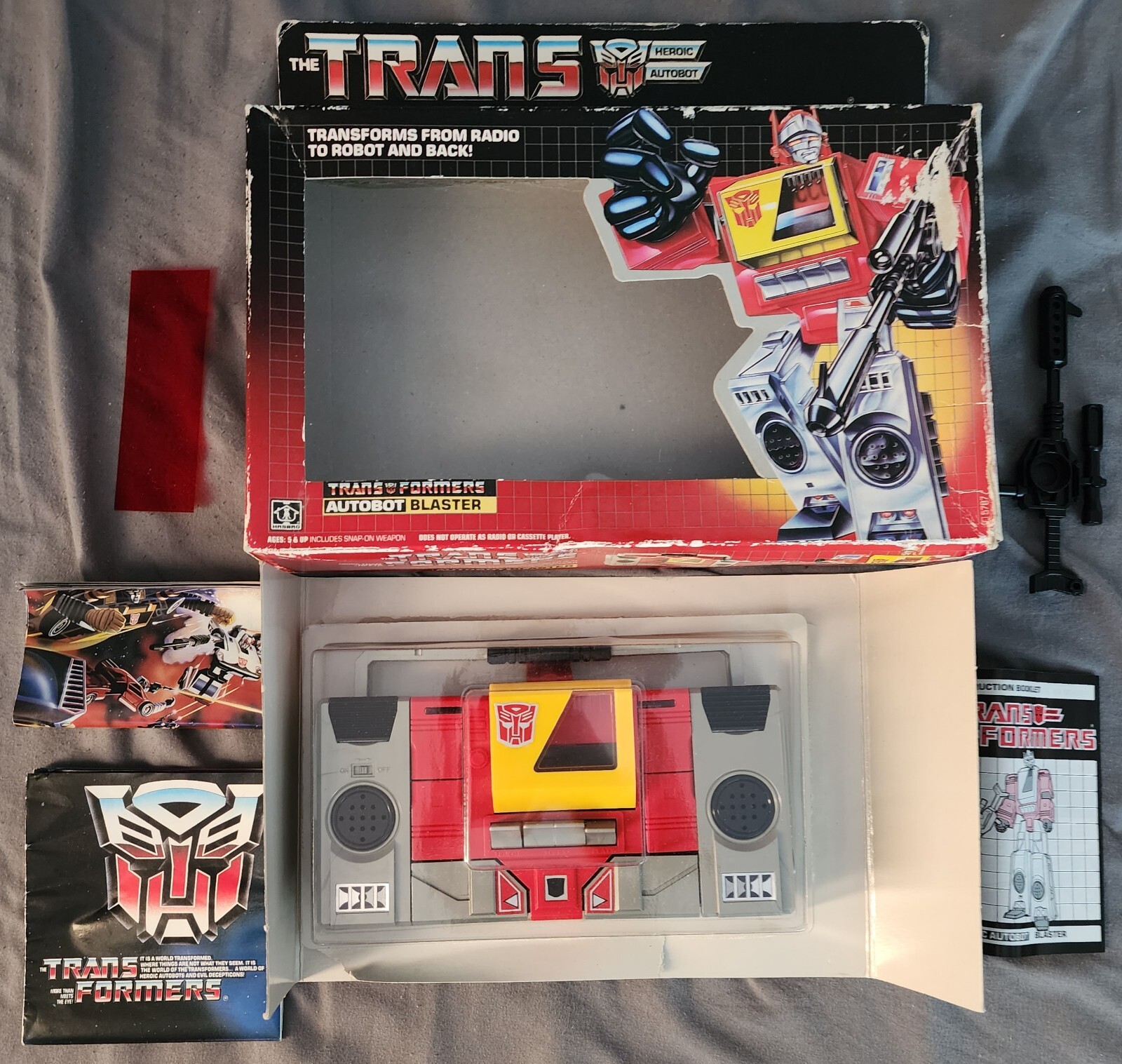Blaster 100% Complete W/Box, Insert, Tray 1985 Vintage Hasbro G1 Transformers | eBay