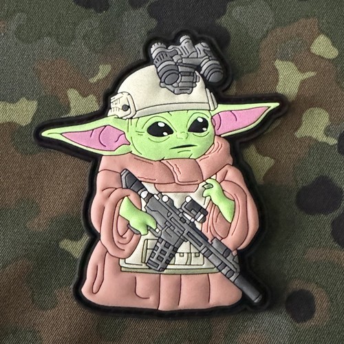 TACTICAL BABY YODA PVC Morale Patch Hook & Loop GRUNT Mandalorian GROGU Military | eBay
