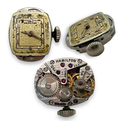 Hamilton 750 Watch Movement Ladies 17J SN: 420766A VTG Runs | eBay