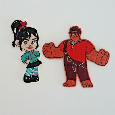 Wreck It Ralph RALPH & PENELOPE Embroidered Iron/Sew On 4.5 " Patch Set ...