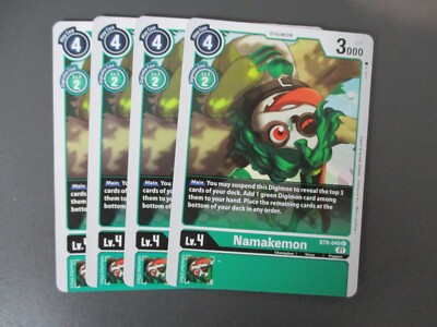Digimon TCG (2020) - BT8-049 - 4x Namakemon - Green - Uncommon | eBay UK