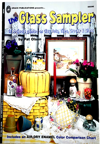 Tole Paint Book Vintage 1999 Pat Olson THE GLASS SAMPLER Decorative ...