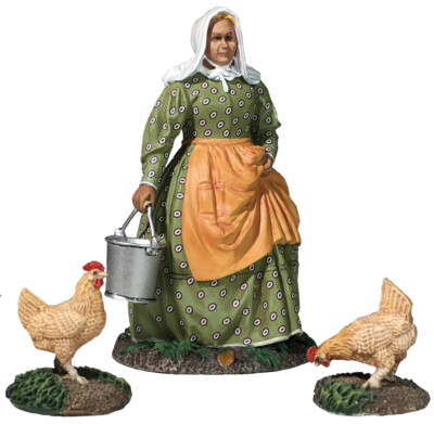 BRITAINS CIVIL WAR CIVILIAN 31280 MRS. DAYFIELD WITH TWO CHICKENS | eBay