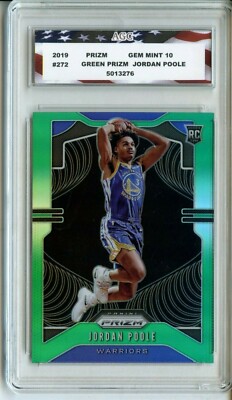 2019 Prizm #272 Jordan Poole Rookie Card Green Prizm AGC 10 Gem Mint | eBay