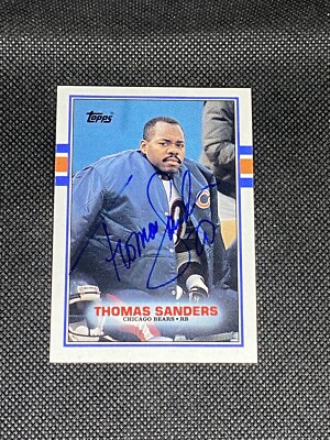 Thomas Sanders Chicago Bears 1989 Topps Signed Auto Card #68 ~ COA | eBay