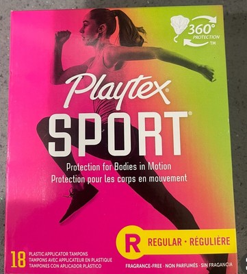 Playtex Sport Tampons Regular 18ct Box Unscented 1 Box For $3.99 | eBay