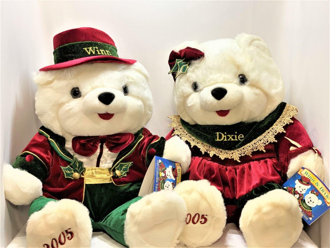 Dan Dee Winn And Dixie Plush Teddy Bear Lot Christmas 2005 Collectible ...