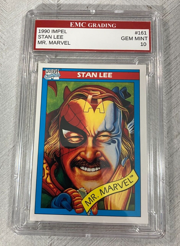 STAN LEE 1990 IMPEL EMC GRADED 10 VINTAGE🔥 1ST YEAR! CARD MARVEL GREAT ...