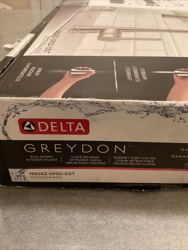 Delta Greydon Pull Down Spray Kitchen Faucet Stainless 19826Z-SPSD-DST ...