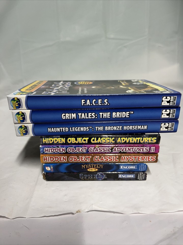 7 PC CD/DVD ROMS Mysteries & Hidden Object Adventure Games• Mystery ...
