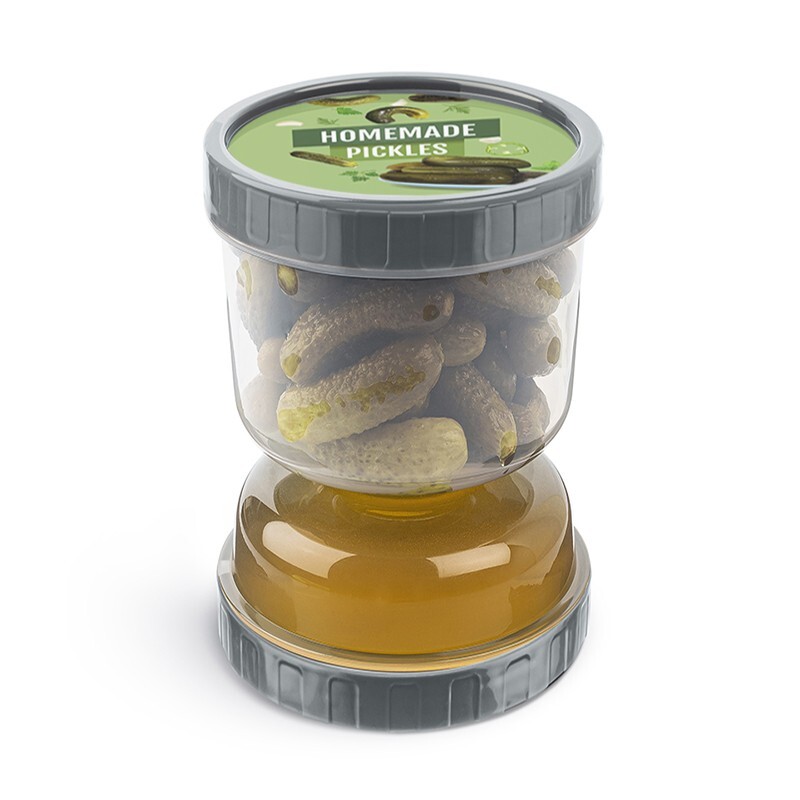 Plastic Pickles Jar with Lid Preserving Wet Dry Food Olive Storage ...