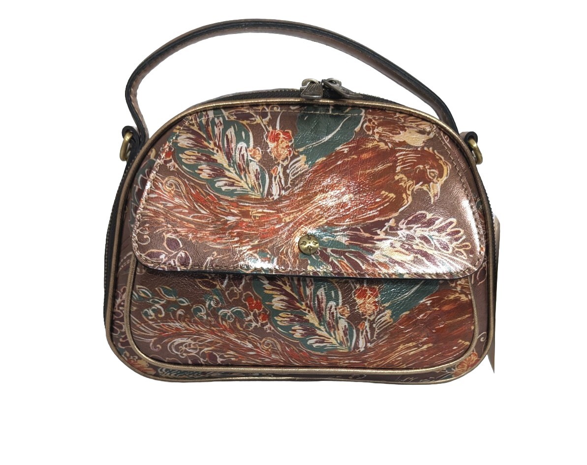Patricia Nash Marta Top Handle Leather Crossbody Bag-Antique Bronze ...
