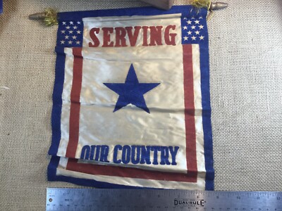 ORIGINAL WWII HOMEFRONT SON IN SERVICE WINDOW BANNER | eBay