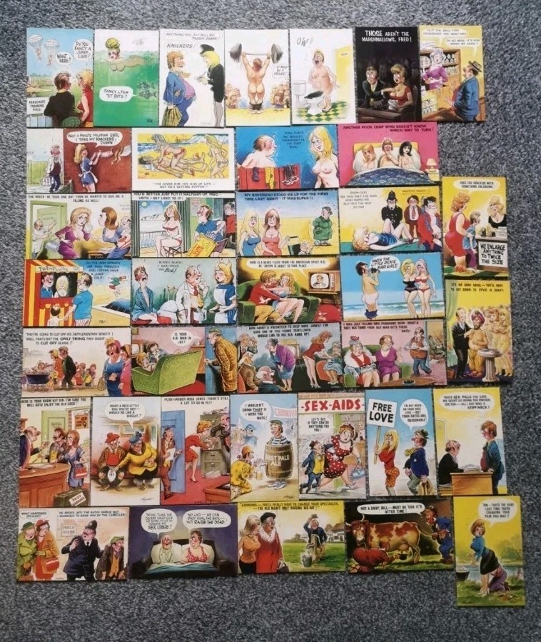 Job Lot Vintage Bamforth Seaside Comic Postcards Saucy Cardtoon ...